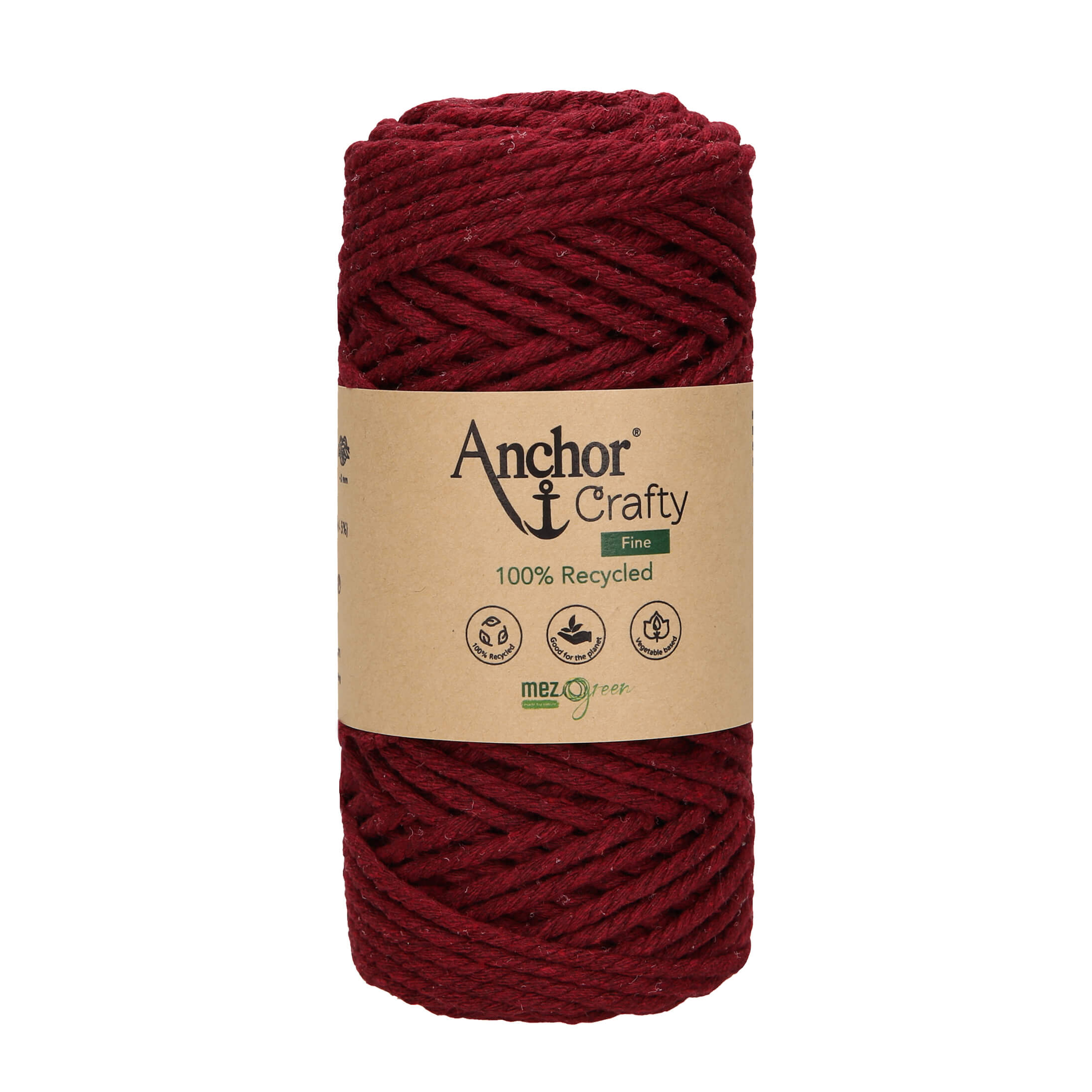 Anchor Crafty Fine 250g Spool 0119 Burgundy - The Thread Box UK