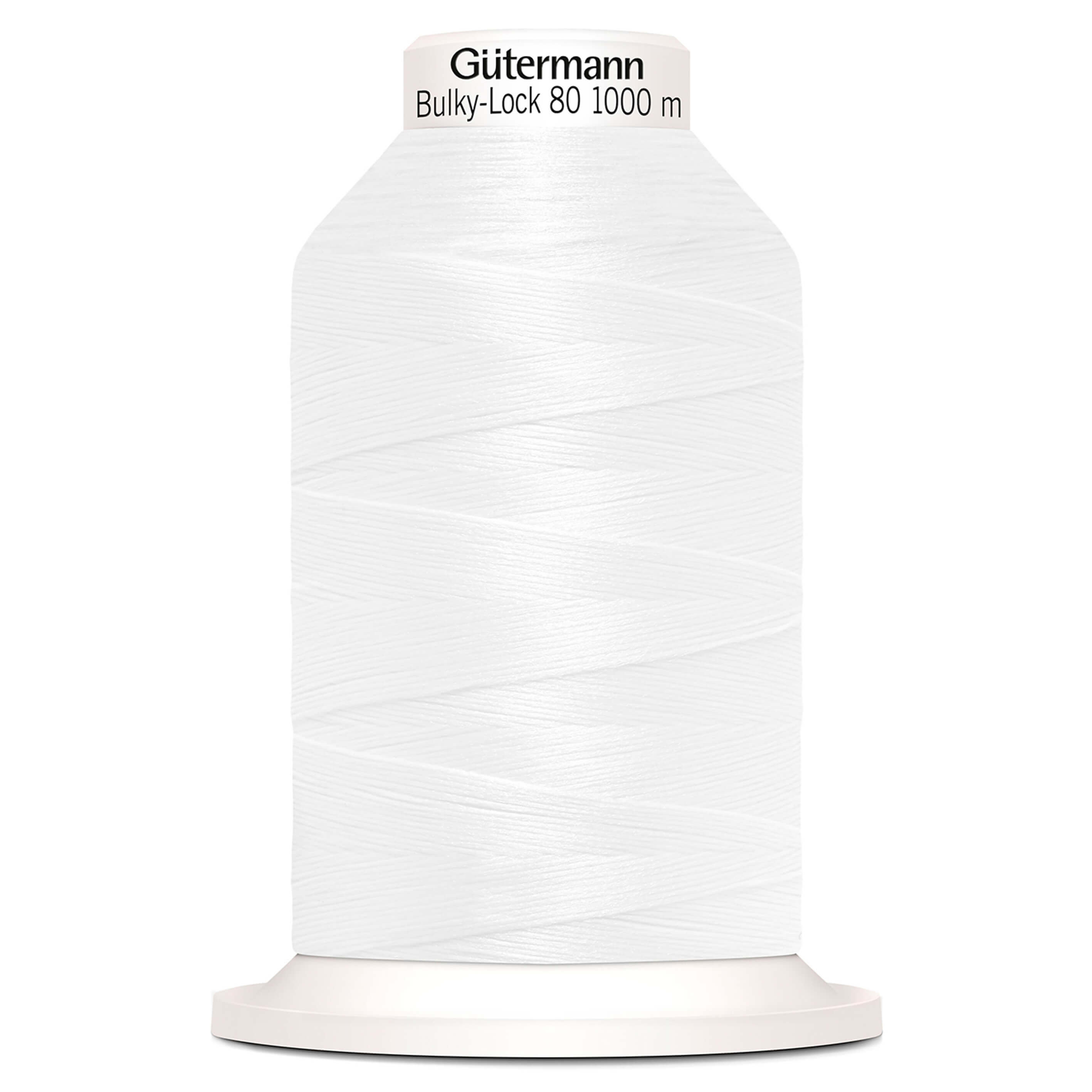 Gutermann Bulky Lock 80 1000m 800 White - The Thread Box UK